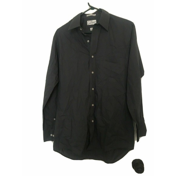 Sears | Shirts | Sears Roebuck Co Mens Dark Gray Long Sleeve Button ...